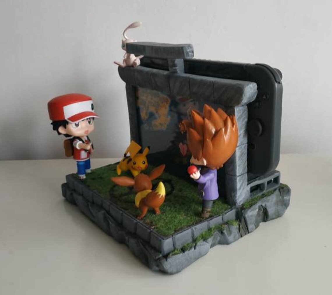 Handmade Nintendo Switch Dock Pokemon Blue/red Themed | Etsy