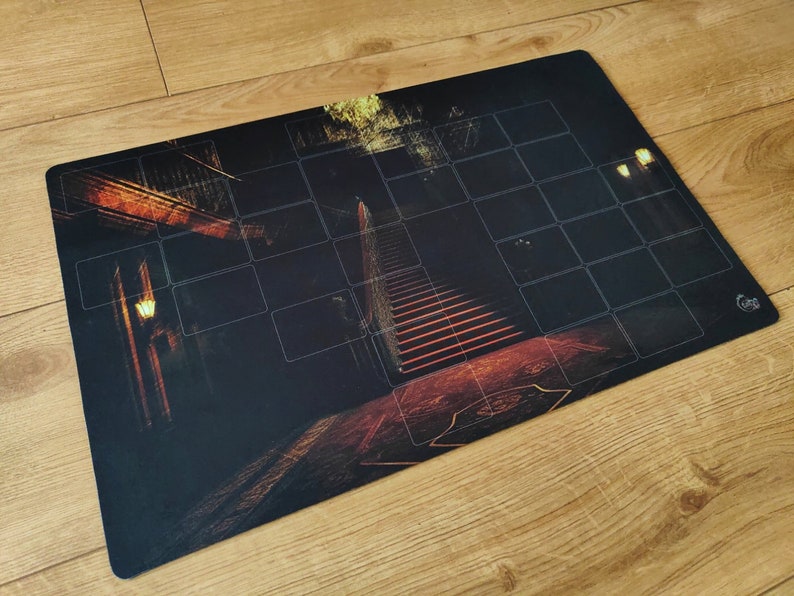 Resident Evil Board Game Mansion Map - Neoprene Mat - Playmat - Etsy