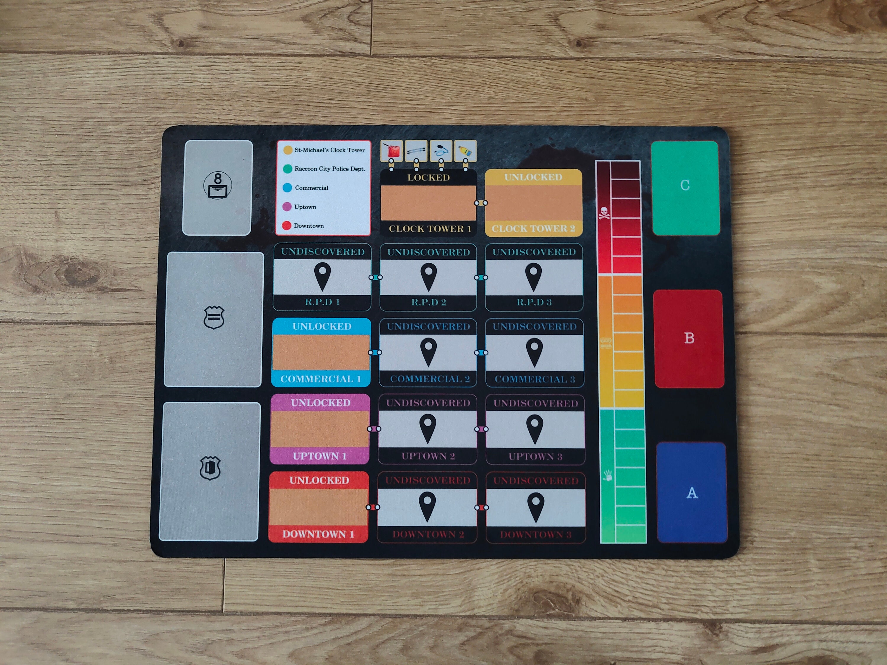 Resident Evil 3 Board Game Compatible City Map Dashboard - Etsy