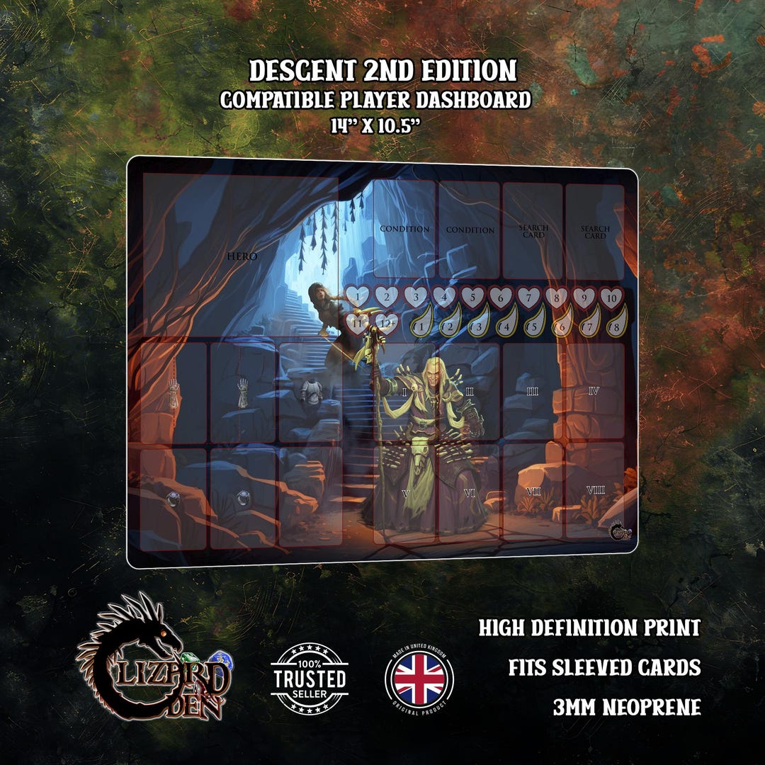 Descent 2nd Edition Compatible Player Dashboard Mat - Etsy