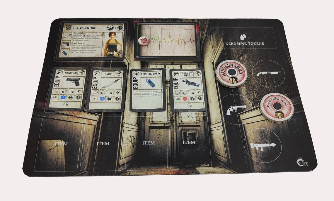 Resident Evil 3/2/1 Board Game Compatible Player Dashboard - Neoprene ...