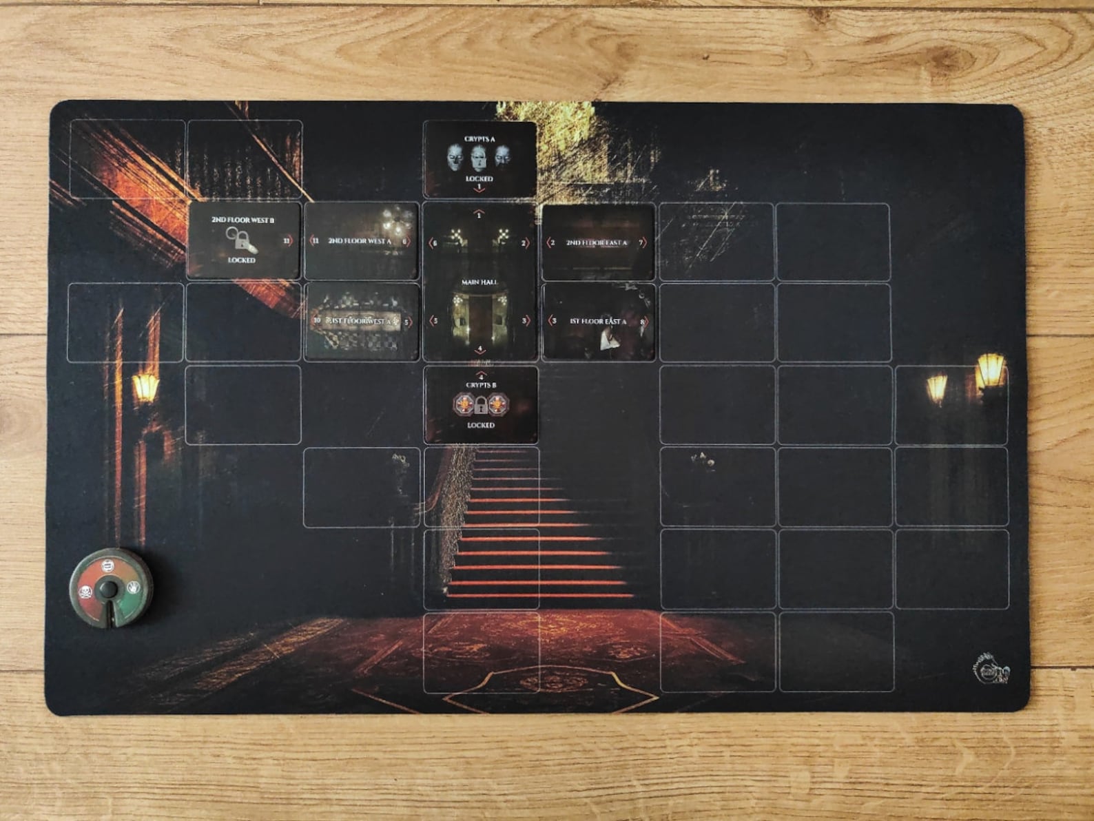 Resident Evil Board Game Mansion Map - Neoprene Mat - Playmat - Etsy