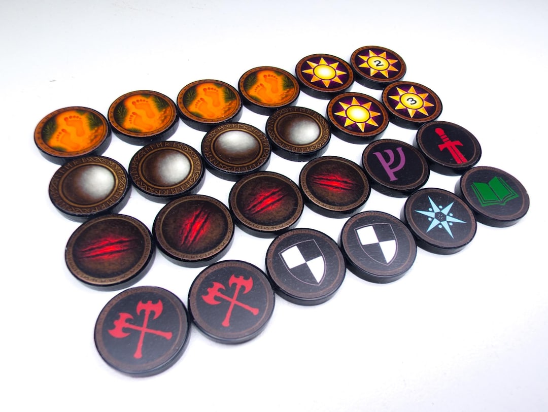 LOTR LCG Acrylic Token Set – Double-sided Custom Tokens – 20mm Diameter ...