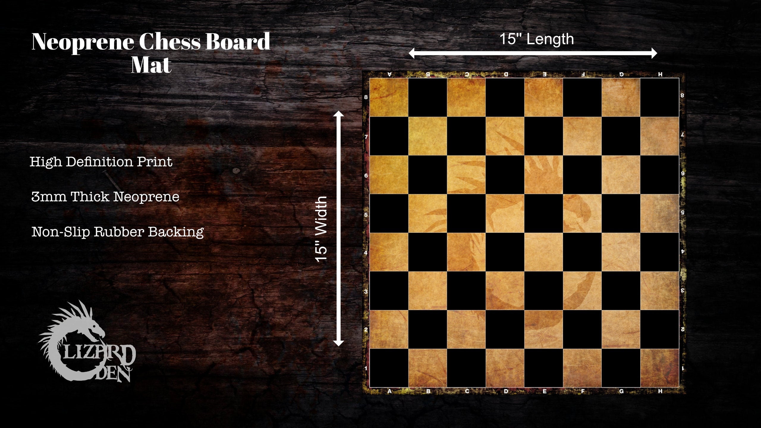 Neoprene Chess Board Mat - Etsy UK
