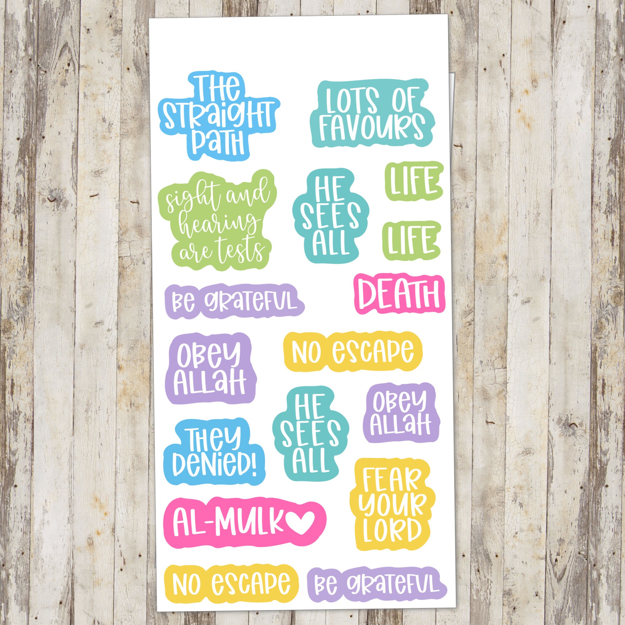 Surah Al-mulk Illustrated Reflection Journaling Stickers/6 Sheets - Etsy