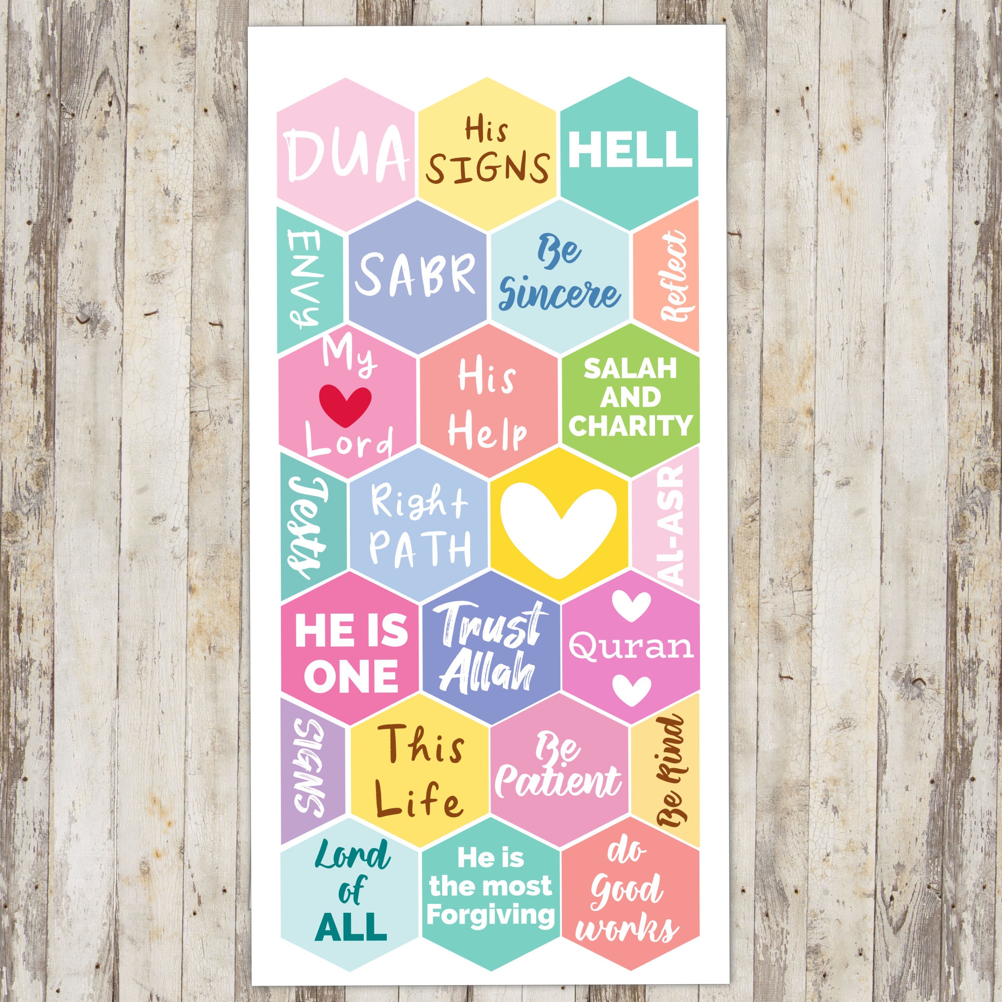 Al-fatihah and Other Short Surahs Qur'an Reflection Stickers/6sheets ...