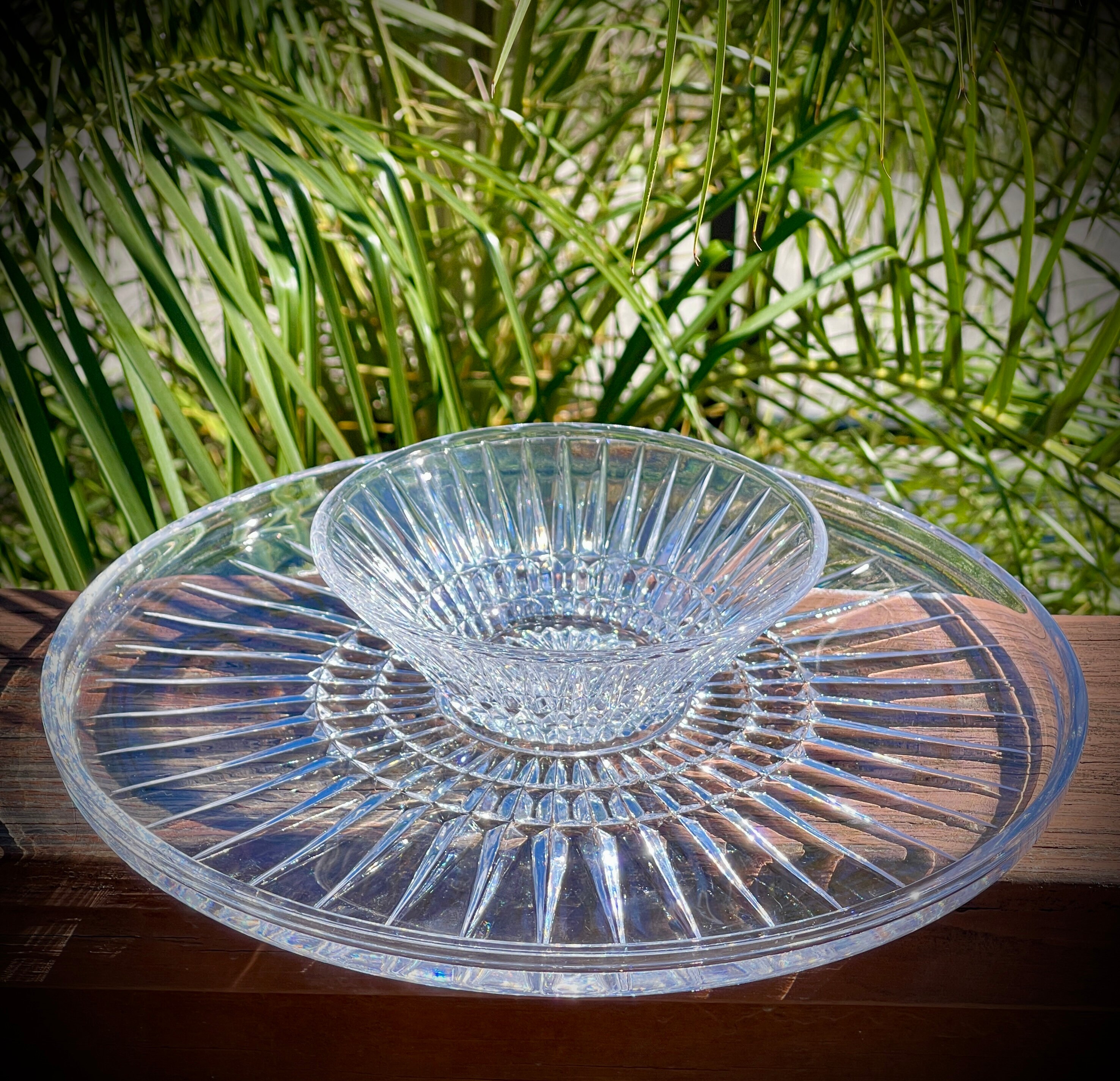 Vintage 2 Tier Glass Server - Etsy