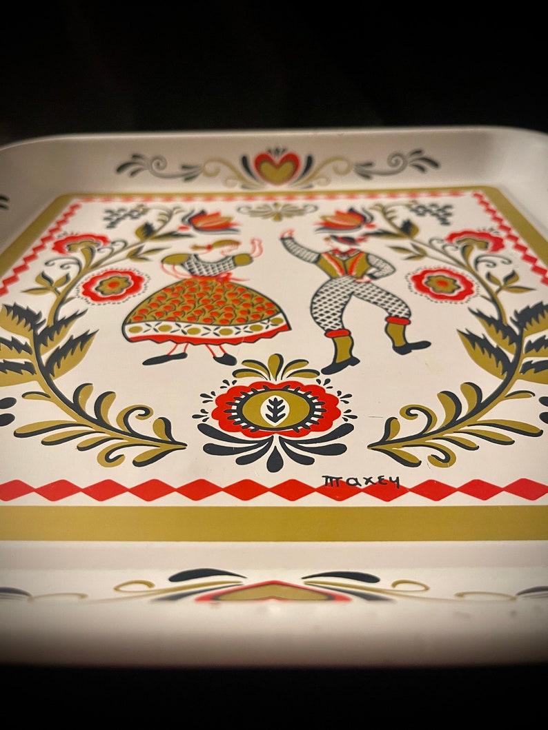 Mid Century Maxey Toleware Trays - Etsy