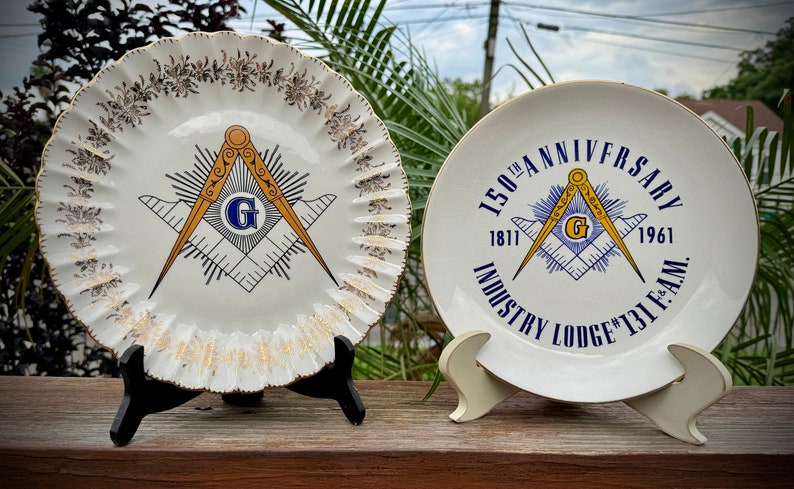 Vintage Masonic Plates - Etsy