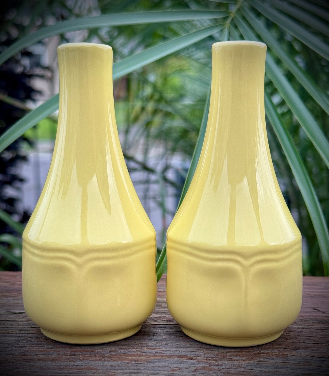Vintage Buttercup Yellow Salt & Pepper Shakers - Etsy