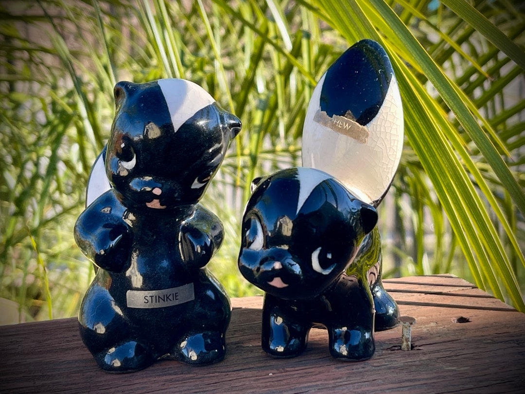 Vintage Anthropomorphic Ceramic Skunk Pair - Etsy