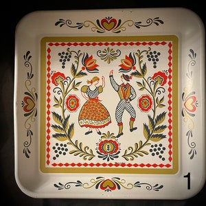 Mid Century Maxey Toleware Trays - Etsy