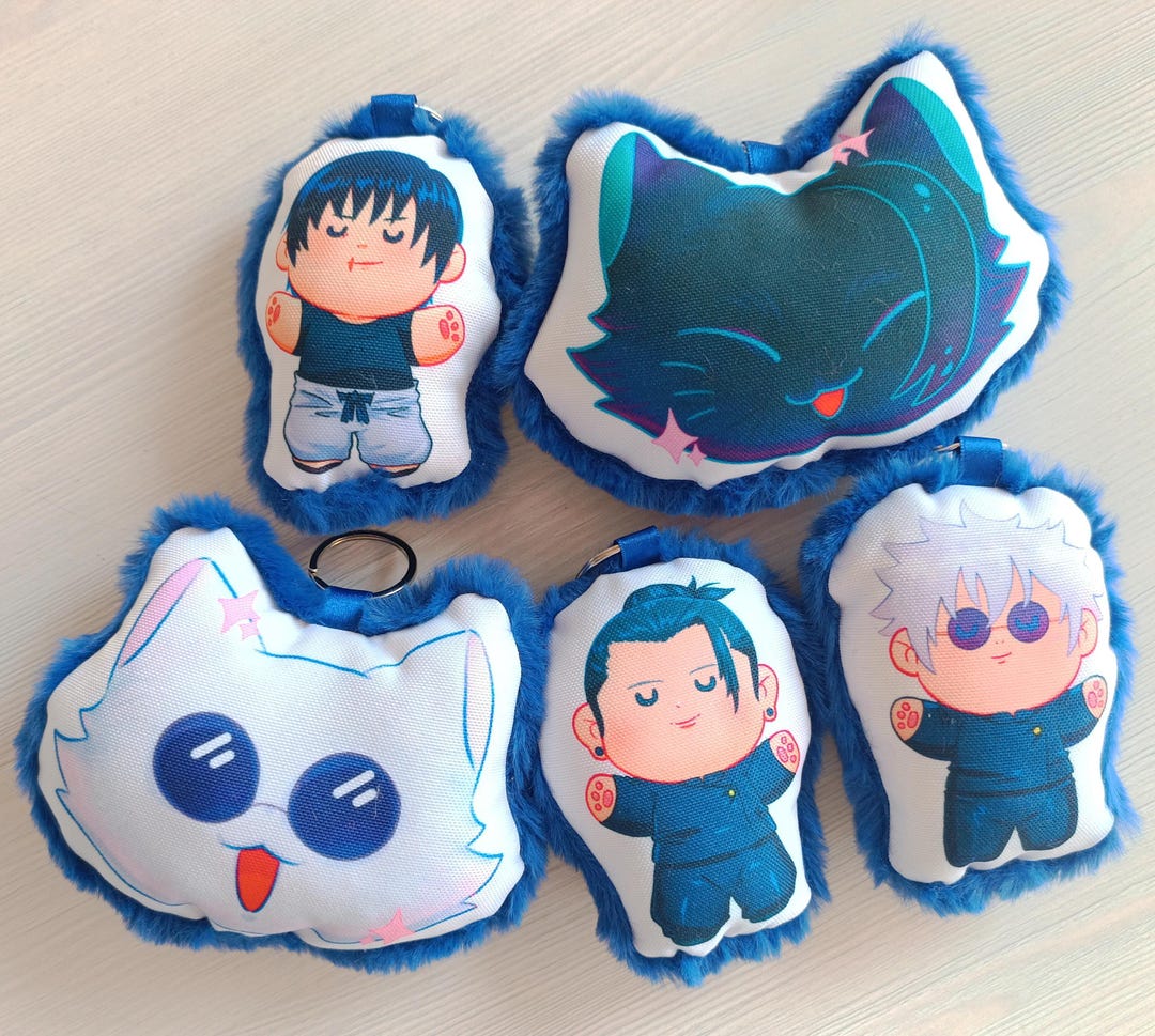 JJK Plush Keychain/ Gojo / Geto / Toji / Gojo Cat / Geto Cat - Etsy