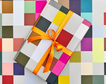 Geo Shapes Gift Wrap, Deco Gift Wrap, Bold Geometric Wrapping Paper ...