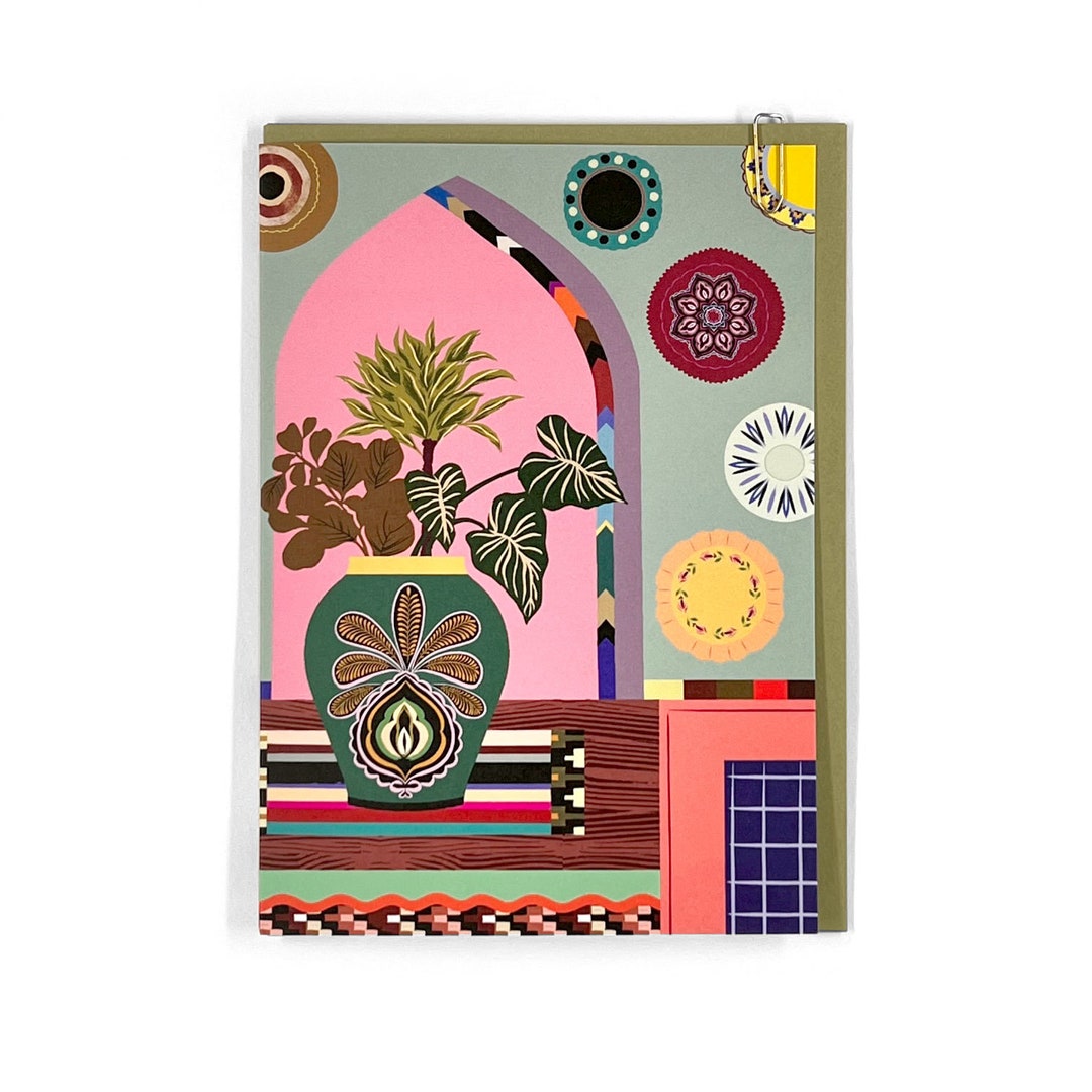 Pavilion - Lifestyle 'PLATES' - Greeting Card - Floral - Colourful ...