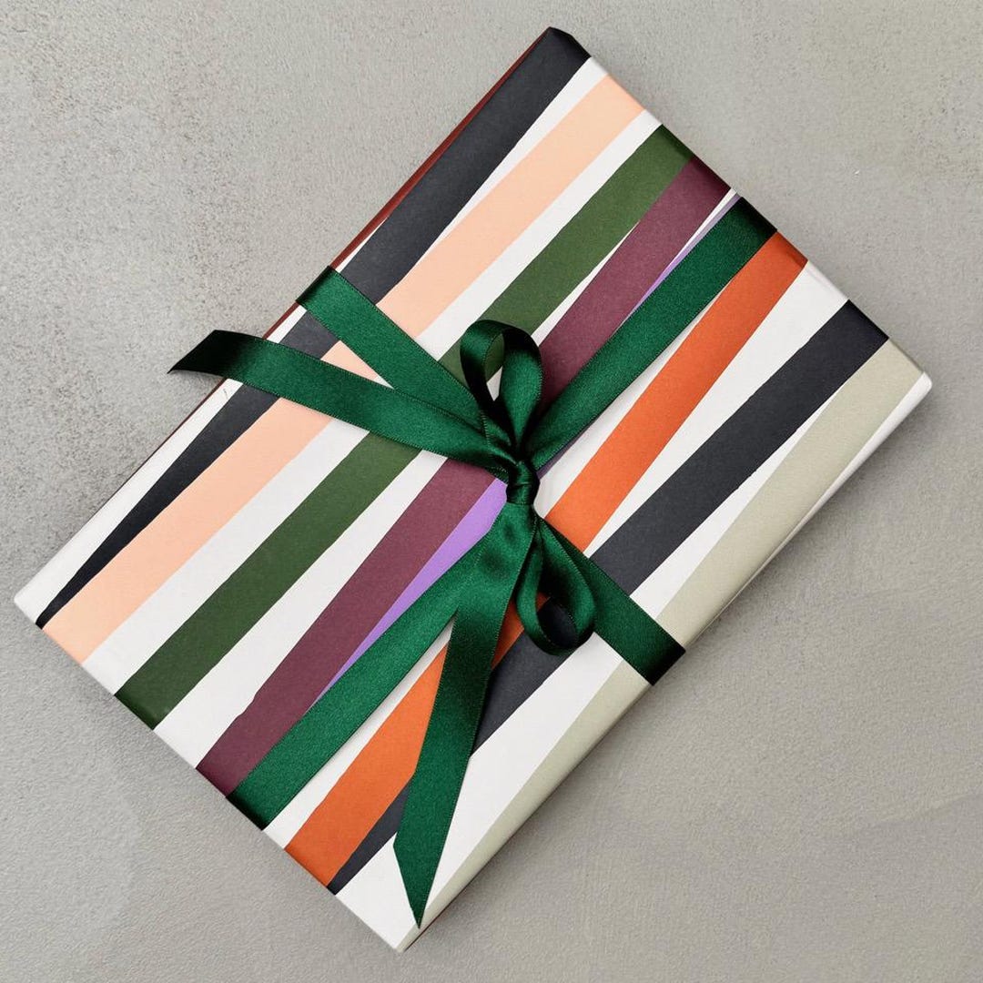 Carta da regalo a righe - Design MONDO - 3 fogli - Etsy Italia