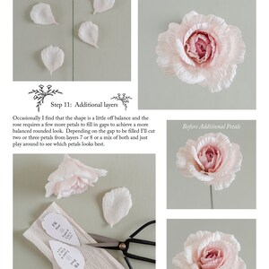 Crepe Paper Rose Template With Instructions - Svg/dxf/pdf/png/jpeg ...