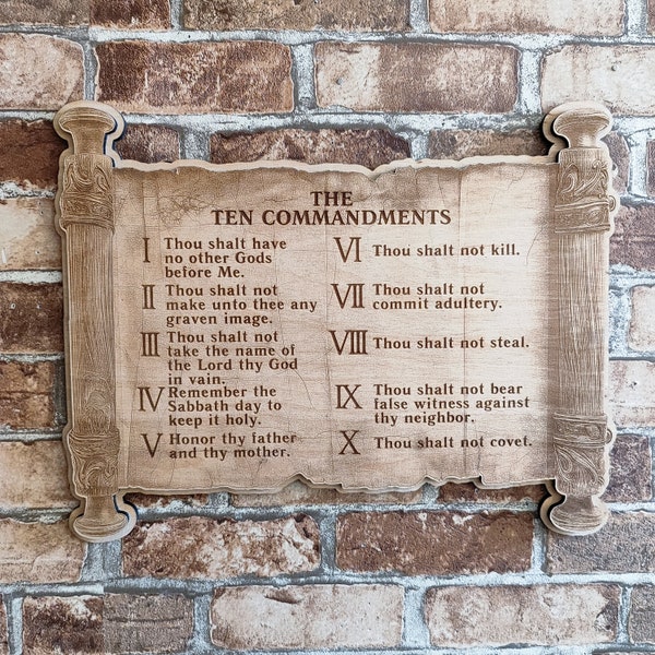 10 Commandments Wall Art - Etsy