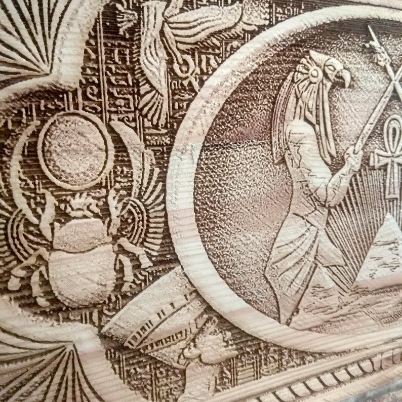 Wood Burning Ancient Egypt Wall Hanging Egyptian God's - Etsy