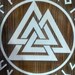 Wood Burning Viking Symbol Valknut Wall Art, Norse Mythology Wall ...