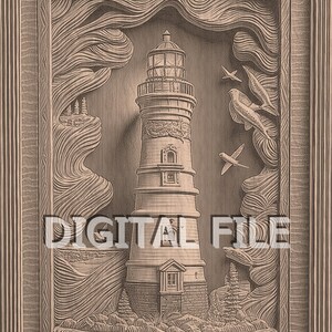 Laser Engraving Files, Lighthouse, 3D Illusion, Wood Engraving ...