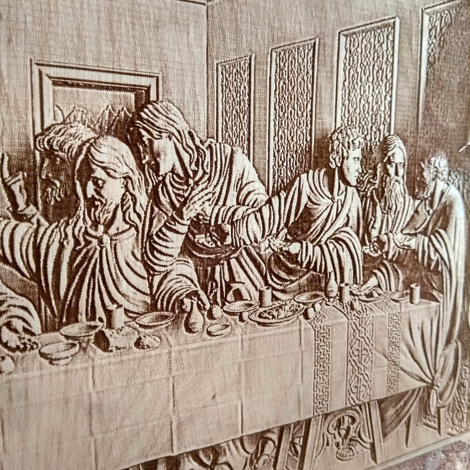 Laser Engraved Last Supper Wood Wall Art: 3D Religious Sign - Etsy UK