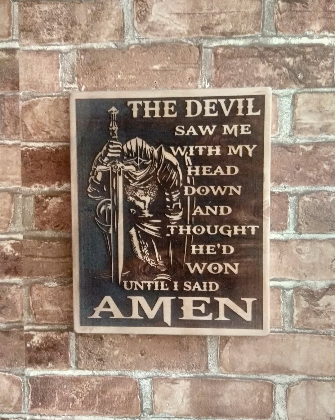 Wood Burning Medieval Knight Warrior Wall Art, Christian Artwork. - Etsy