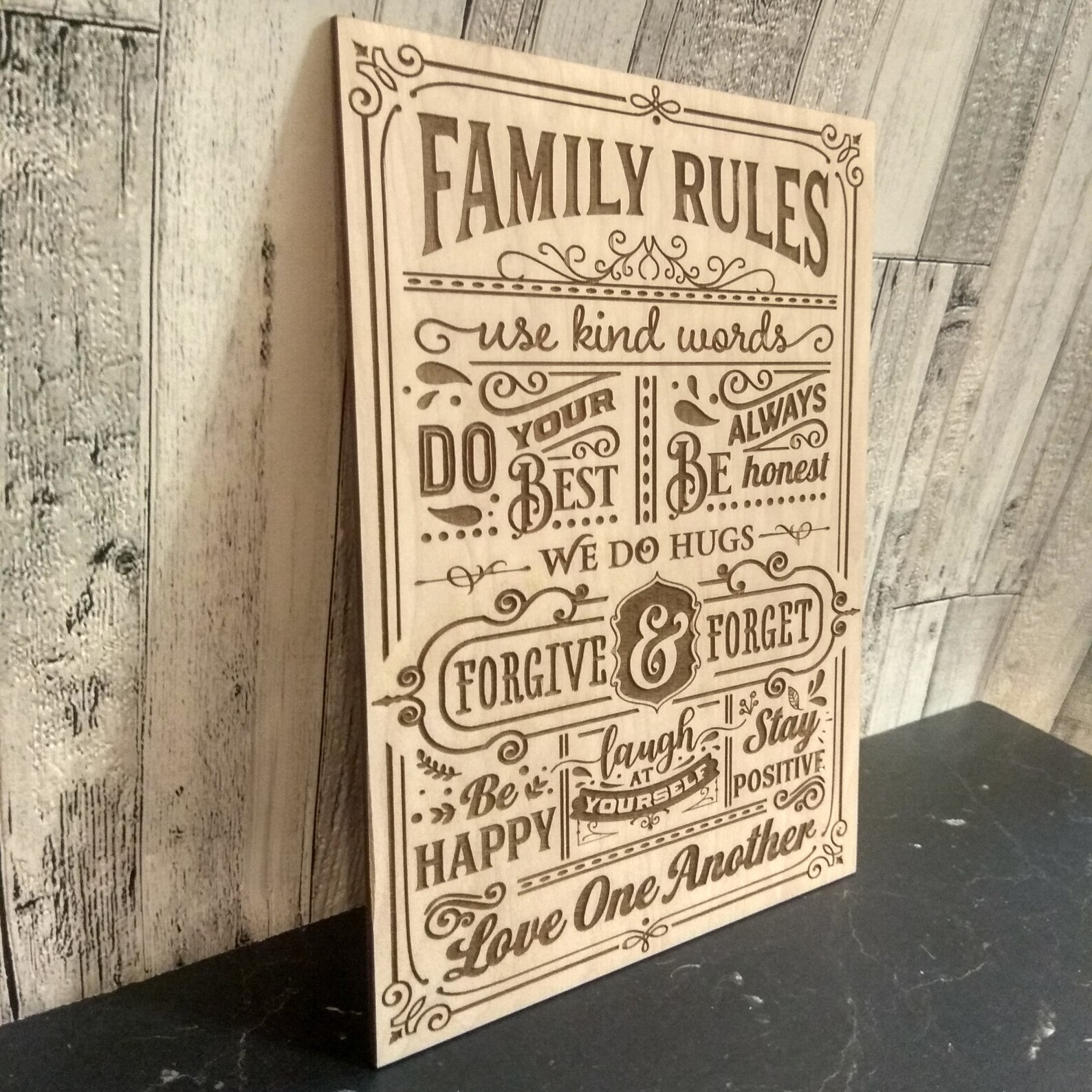 Family Rules Wood Sign House Rules Sign Custom Wood Sign. | Etsy