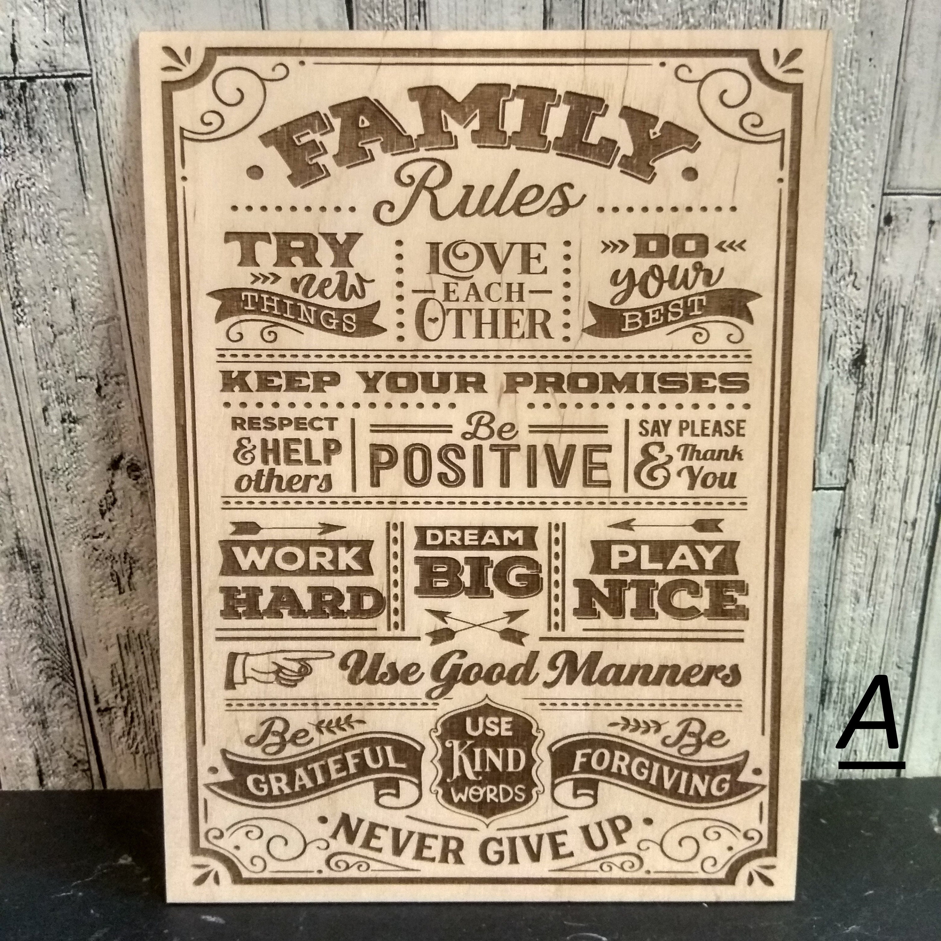 Family Rules Wood Sign House Rules Sign Custom Wood Sign. | Etsy