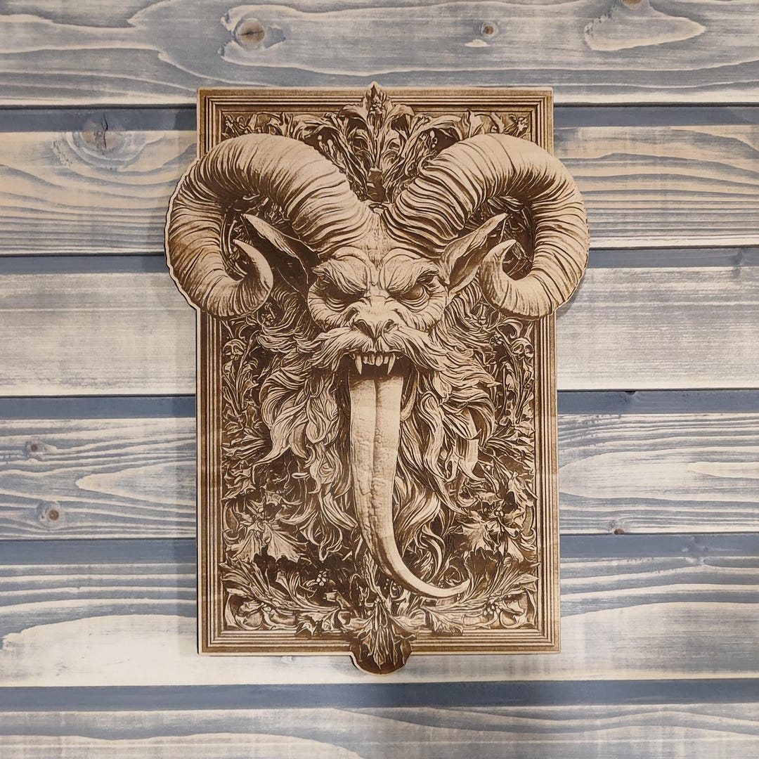 Krampus, St. Nicholas Companion, 3D Illusion Laser Engraved Creepy Wall ...