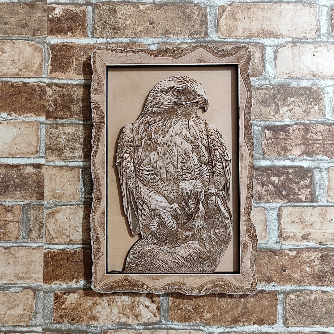Red-tailed Hawk, Falconry Wall Decor, Multilayer Wood Art. - Etsy
