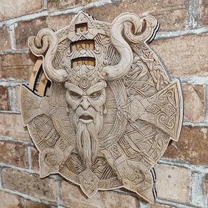 Laser Engraved Viking Shield Perpetual Calendar: Norse Decor Gift - Etsy