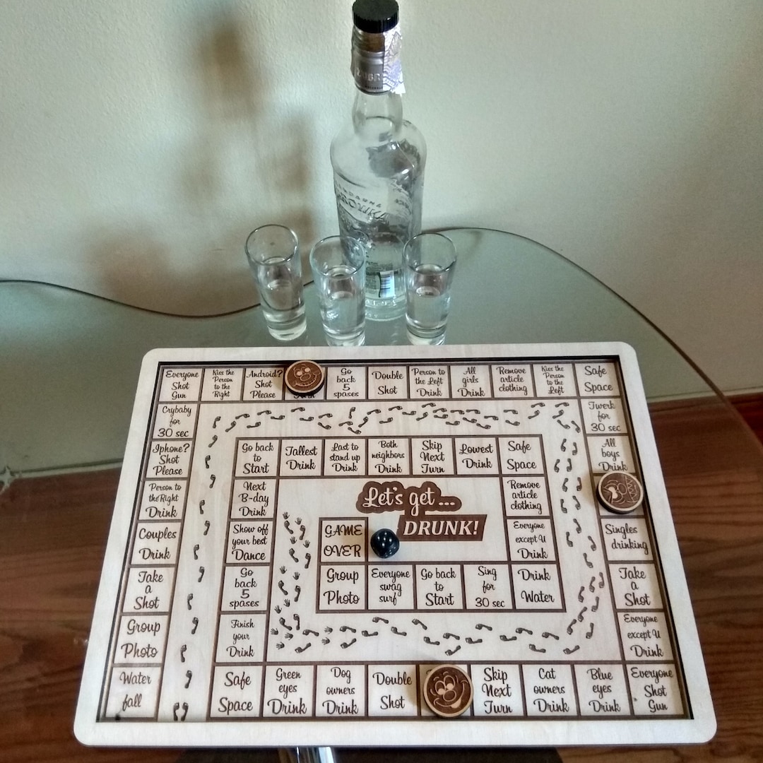 Personalized Adult Party Game Drinking Board Drinkopoly Bridal
