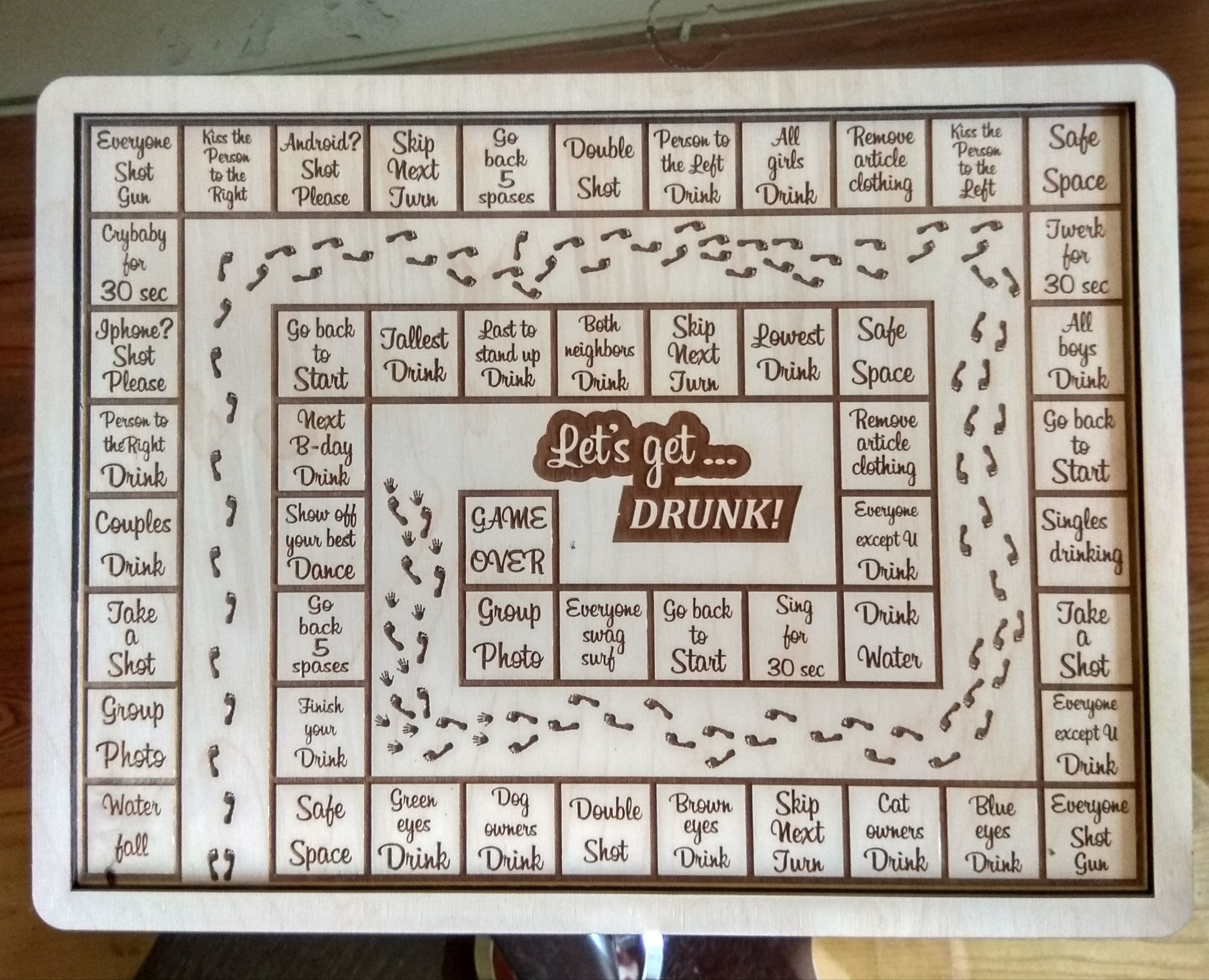 Personalized Adult Drinking Game Drinking Board Drinkopoly Etsy Uk