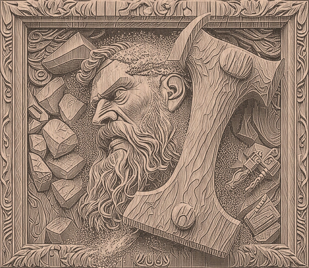 Laser Engraving Files, Thor, Viking Decor, Norse Pagan, 3D Illusion ...
