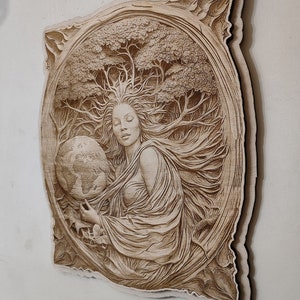 Gaia Griechische Göttin, Erdmutter, griechische Mythologie Holz Laser ...
