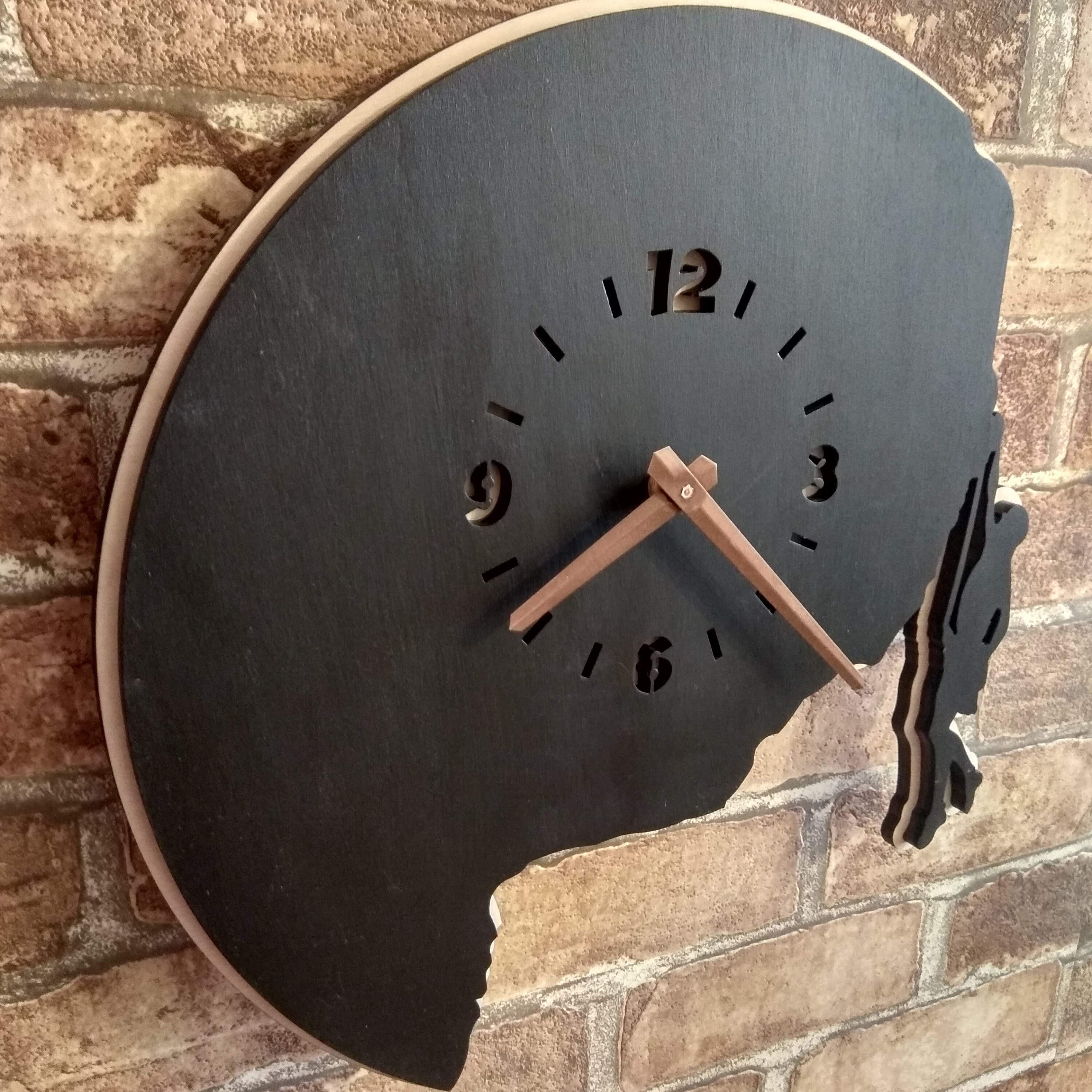 Mountain Clock Wooden Wall Clock Wooden Clock Wall Clock - Etsy