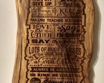 Wood Burned Sign - Etsy
