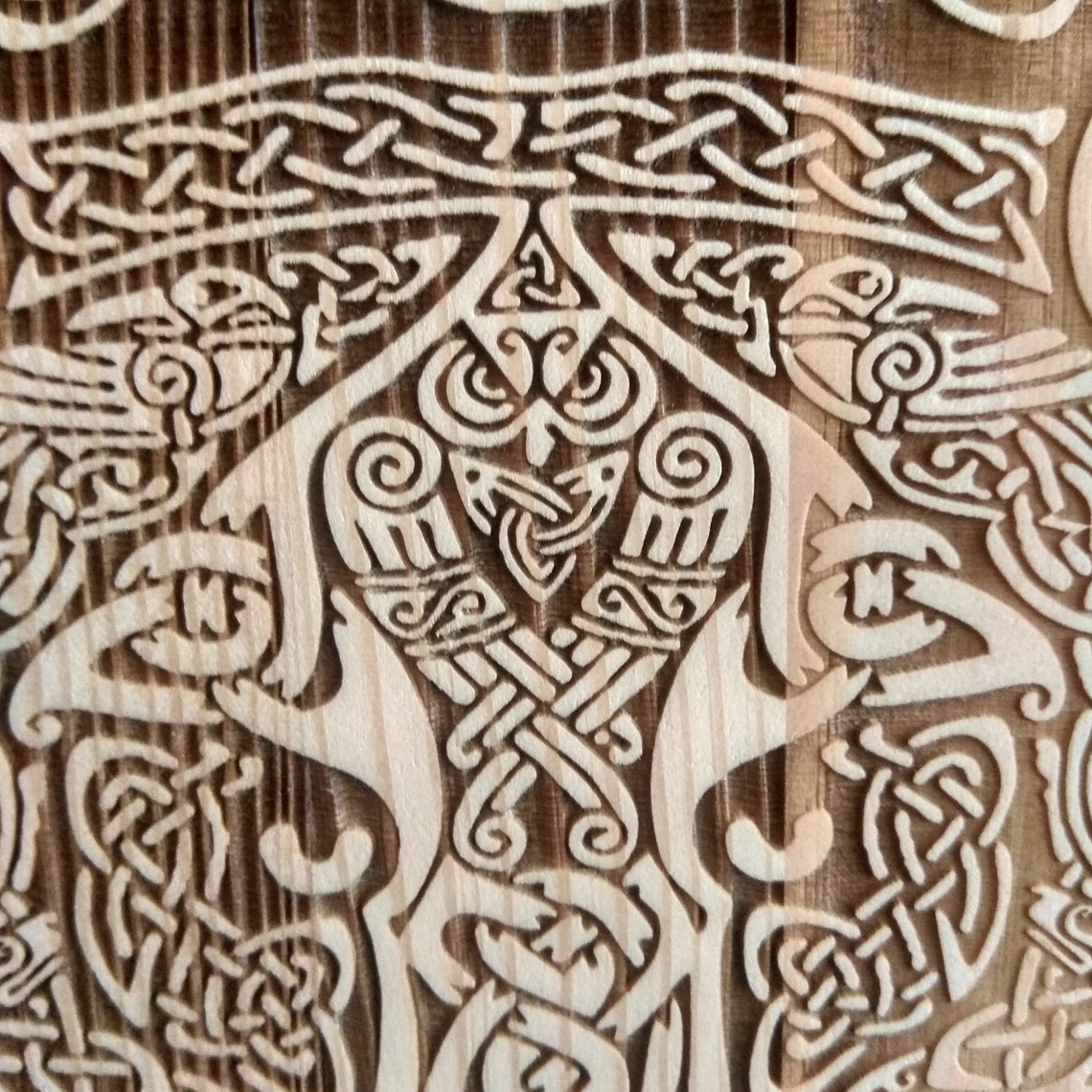 Wood Burning Celtic Bear Wall Art, Forest Lord , Norse Mythology Decor ...