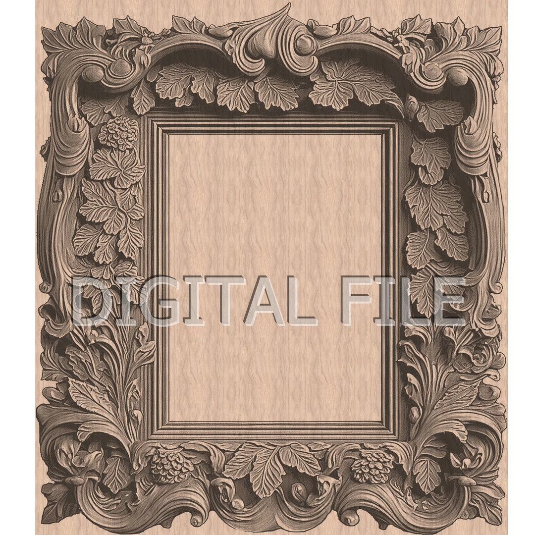 Laser Engraving Files, Photo Frame Png, Picture Frame Svg, 3D Illusion ...
