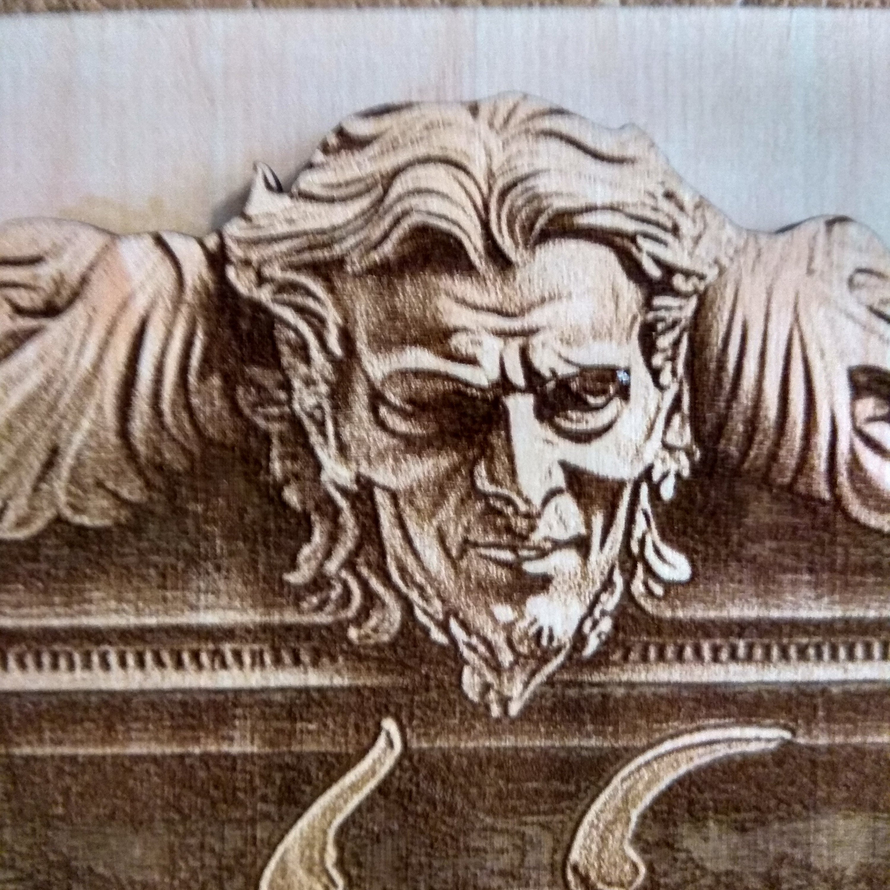 Lucifer, 3D Illusion Laser Engraved Gothic Wood Wall Art. - Etsy