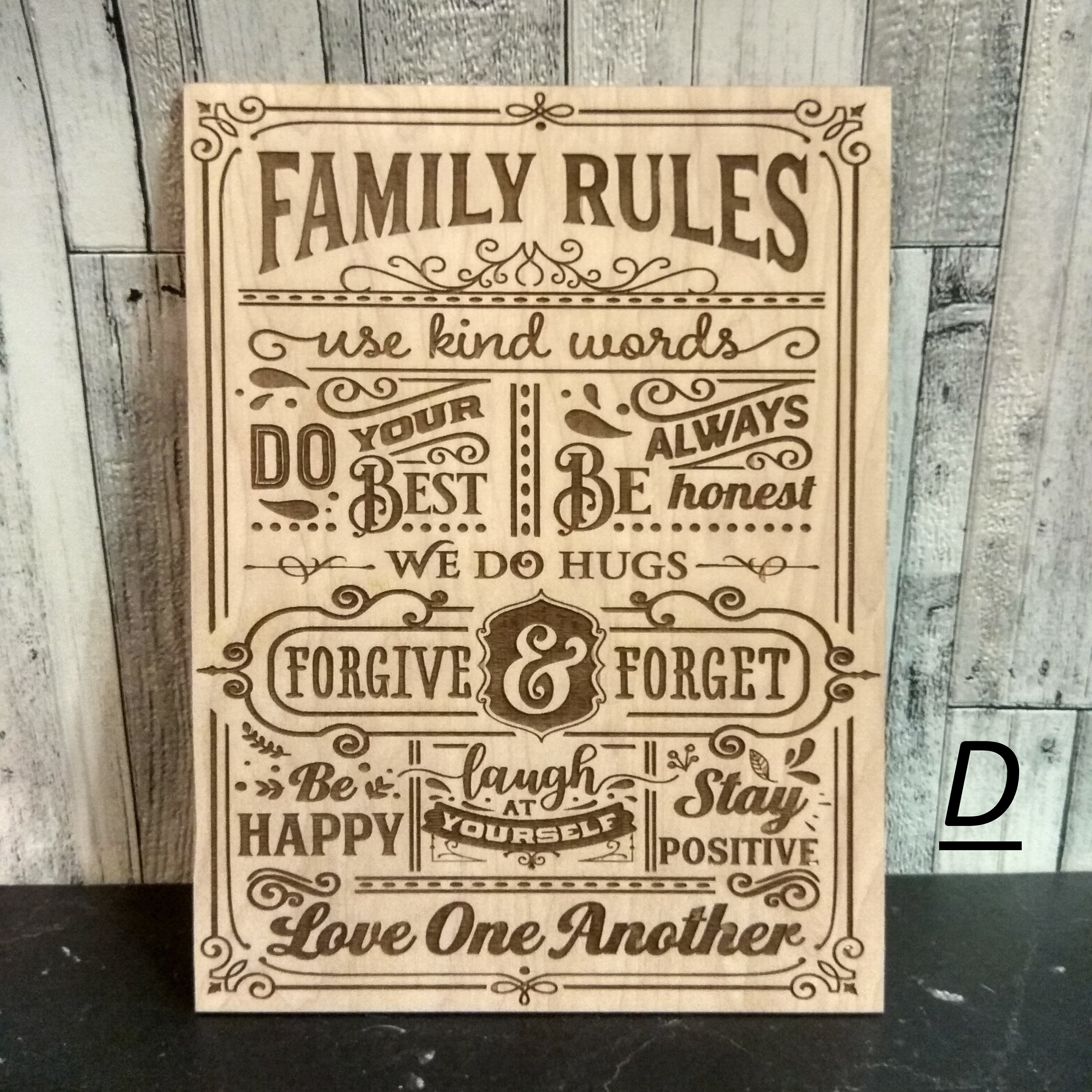 Family Rules Wood Sign House Rules Sign Custom Wood Sign. | Etsy
