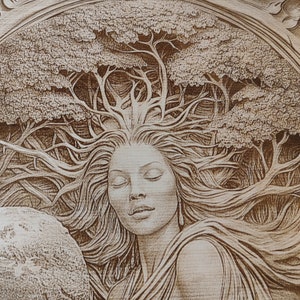 Gaia Griechische Göttin, Erdmutter, griechische Mythologie Holz Laser ...