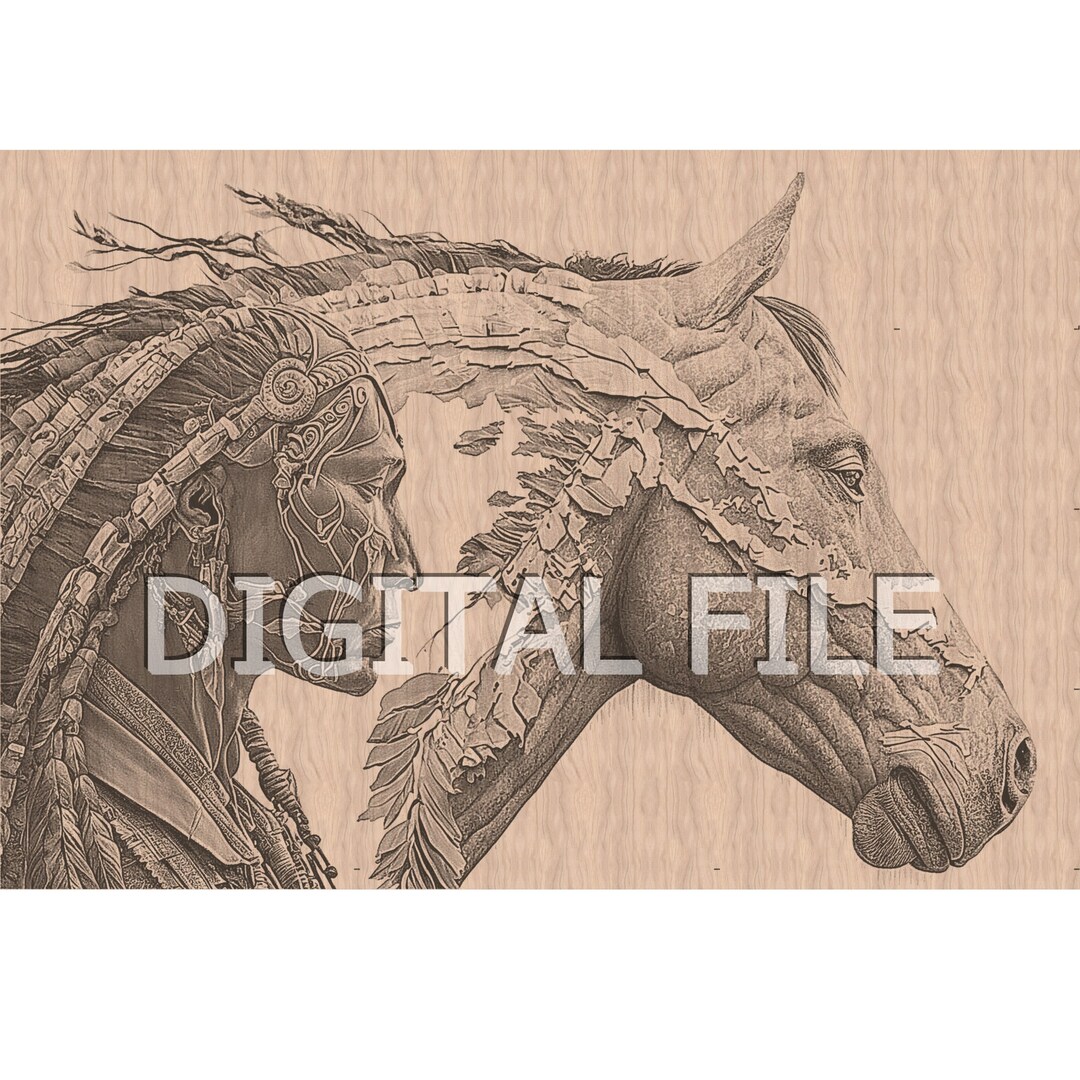 Laser Engraving Files, Native American, 3D Illusion, Wood Engraving ...