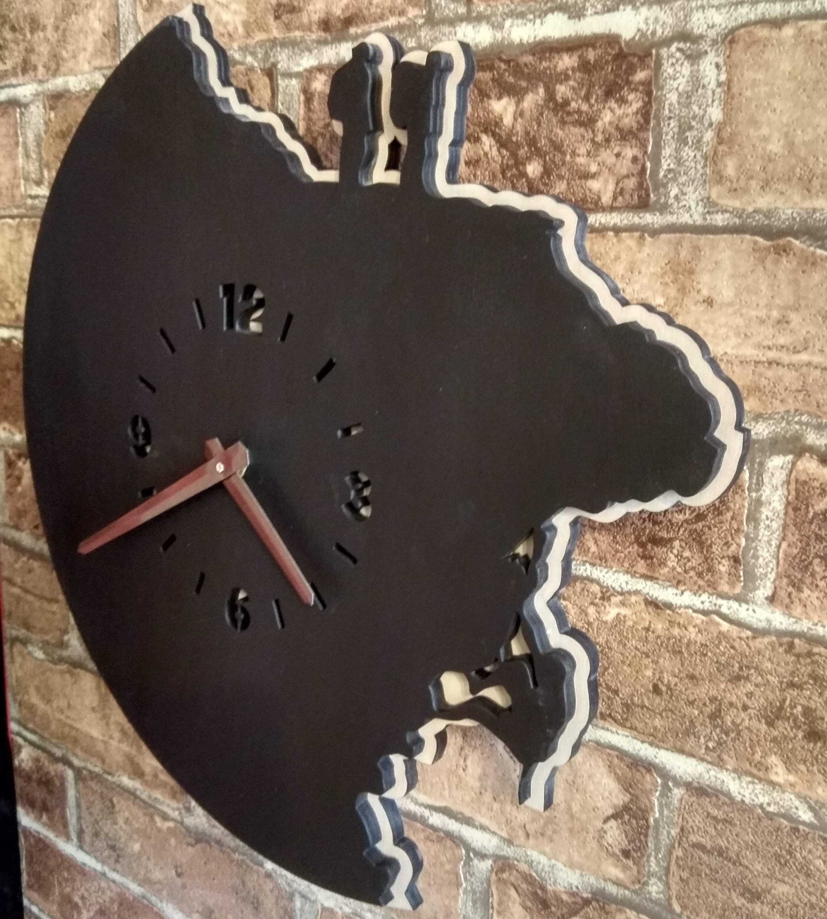 Mountain Clock Wooden Wall Clock Wooden Clock Wall Clock - Etsy