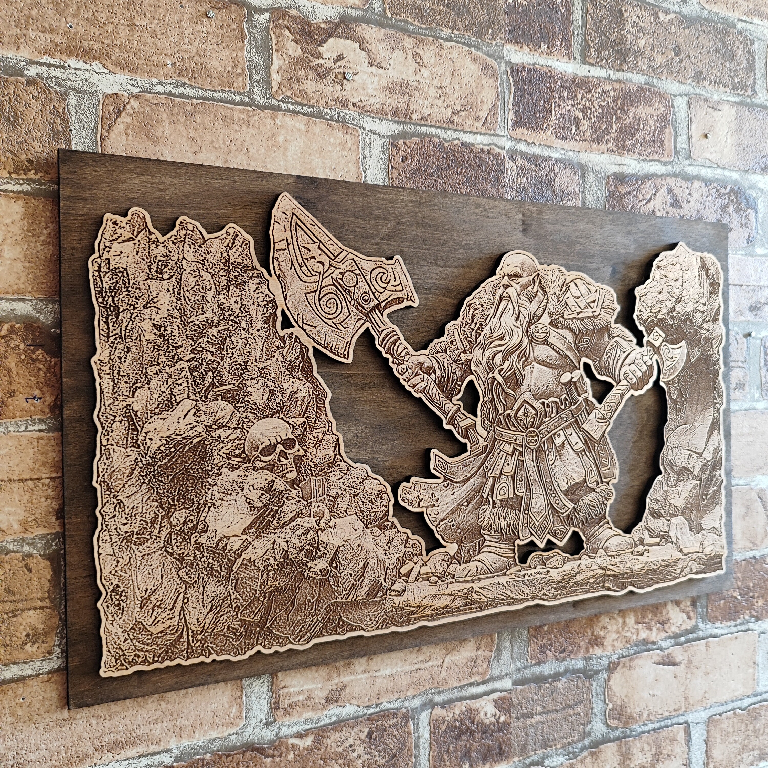 Dwarf, Laser Engraving Fantasy Art, Game Room Decor. - Etsy
