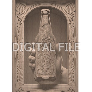 Laser Engraving Files, Beer Sign, 3D Illusion, Wood Engraving ...