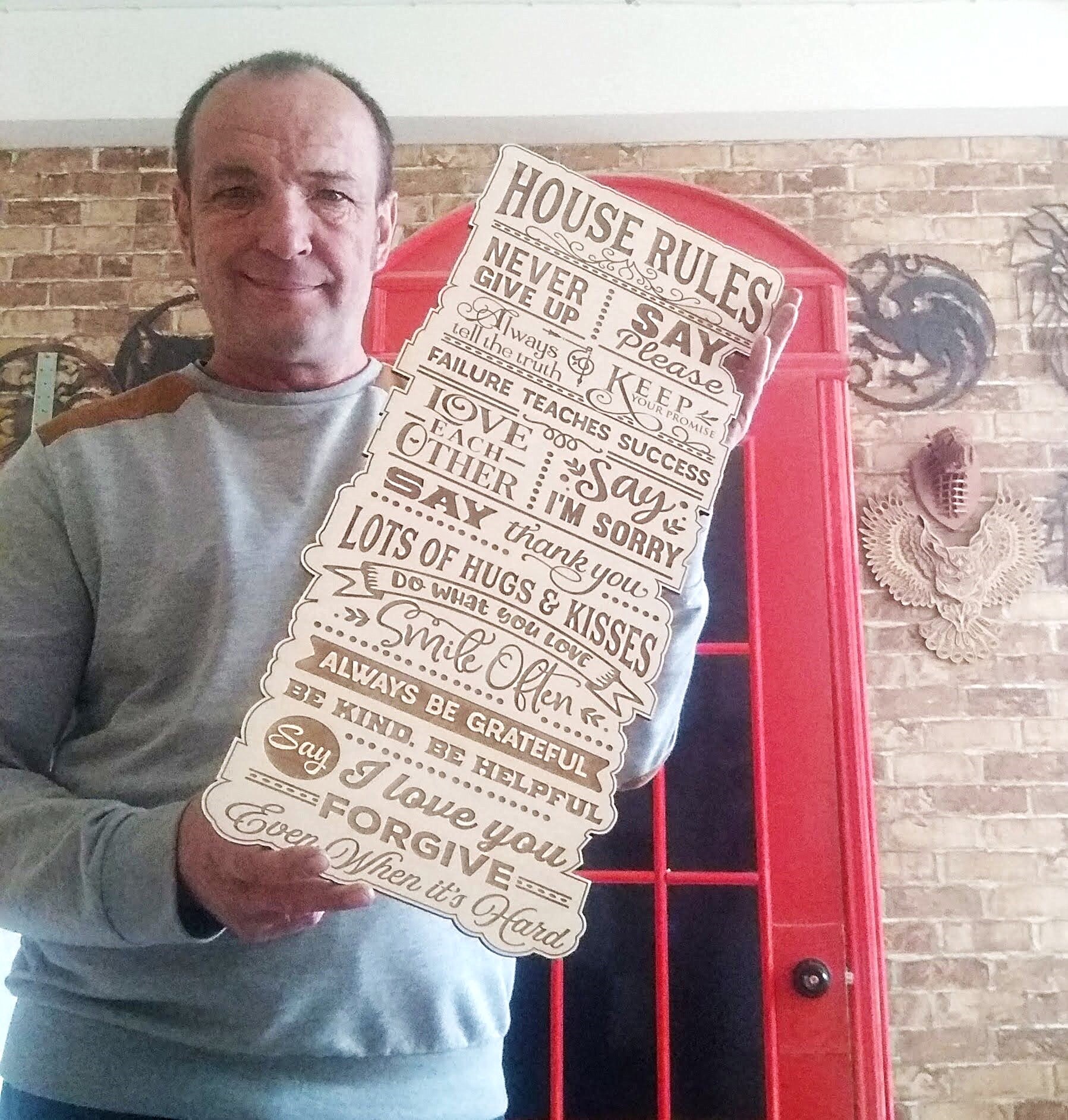 Big House Rules Sign Wood Family House Rules House Rules - Etsy Canada