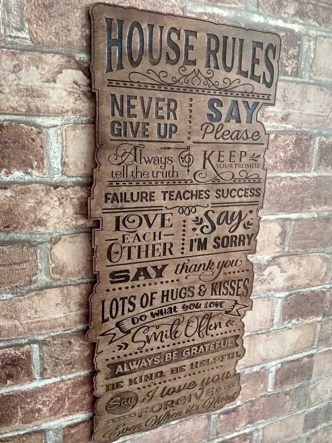 Big House Rules Sign Wood Family House Rules House Rules - Etsy Canada