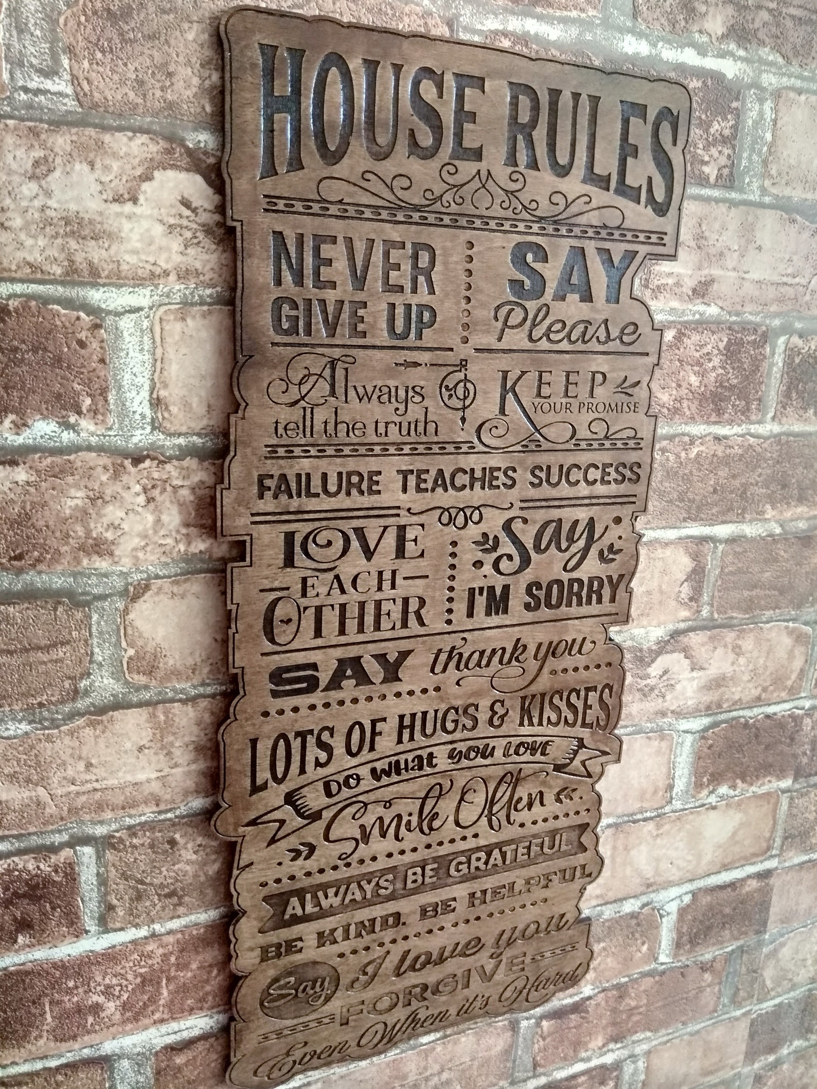 Big House Rules Sign Wood Family House Rules House Rules - Etsy